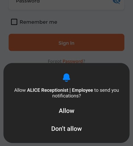 Activating the ALICE Mobile App for Employees