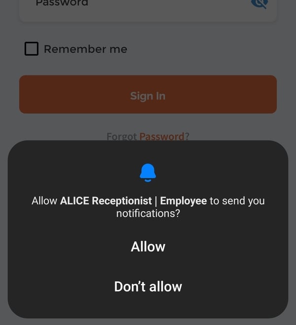 Activating the ALICE Mobile App for Employees