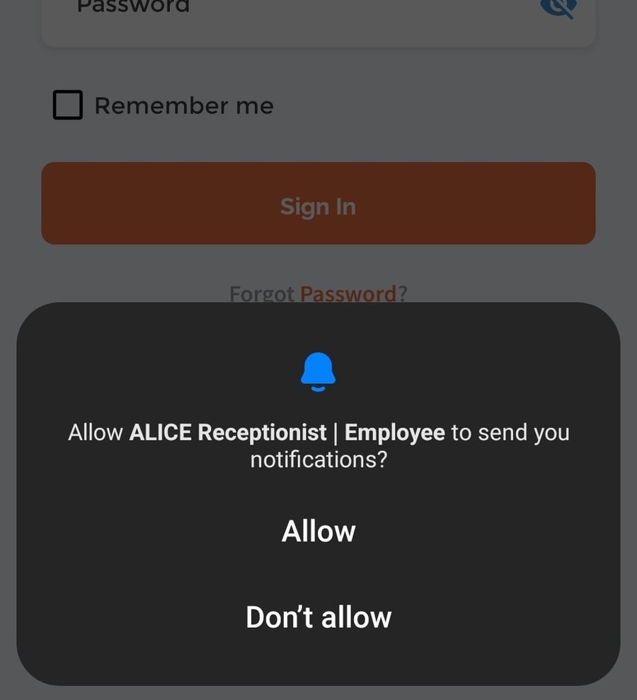 Activating the ALICE Mobile App for Employees